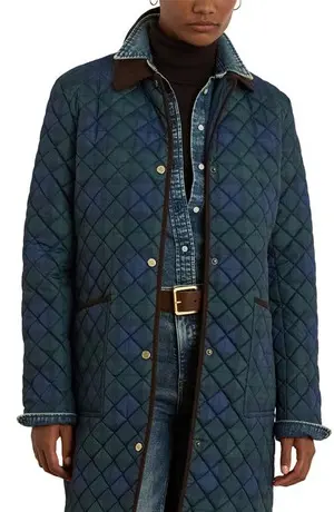 Ralph Lauren Tartan Quilted Coat