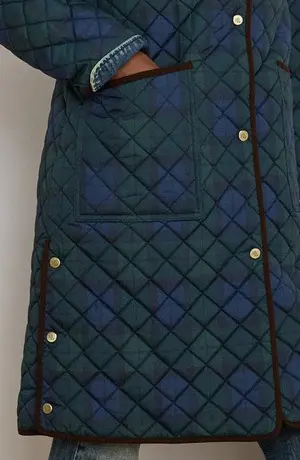 Ralph Lauren Tartan Quilted Coat