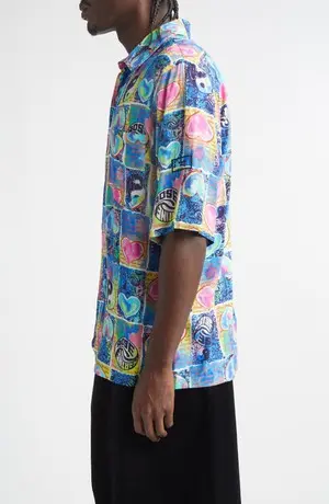 Martine Rose Hearts Boxy Button-up Shirt