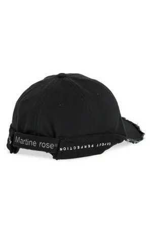 Martine Rose Roll Back Distressed Embroidered Baseball Cap