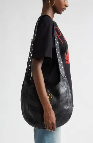 Valentino Garavani Small Patchwork Leather Hobo Bag