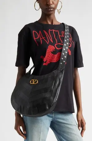 Valentino Garavani Small Patchwork Leather Hobo Bag