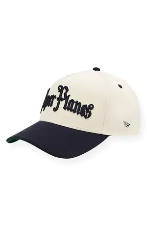 PAPER PLANES Old E A-frame Baseball Cap - Eggshell/navy