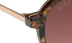 DIFF Tosca Iii 56mm Aviator Sunglasses - Glitter Tortoise/brown