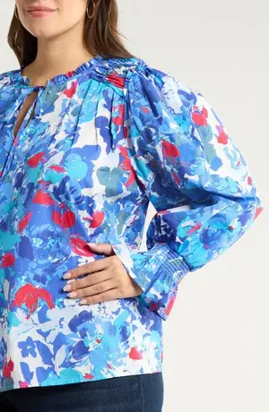 SUGARLIPS Floral Print Long Sleeve Shirt