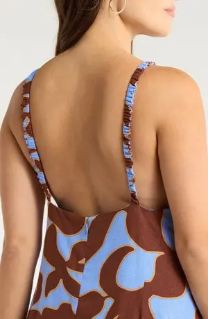 SUGARLIPS Briley Abstract Print Open Back Dress