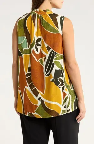 SUGARLIPS Reina Tropical Print Sleeveless Top