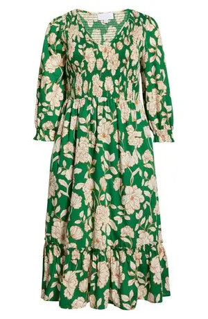 SUGARLIPS Lucena Smocked Maxi Dress