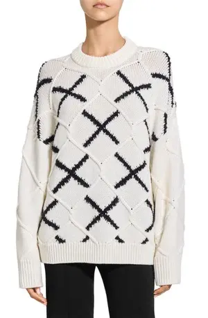 Theory Argyle Merino Wool Sweater