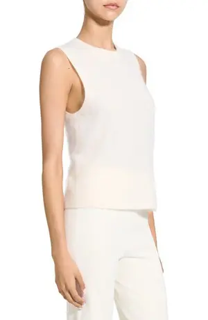 Theory Cashmere Sleeveless Sweater - Ivory