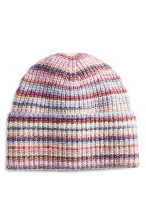 Treasure & Bond Mélange Knit Beanie - Burgundy
