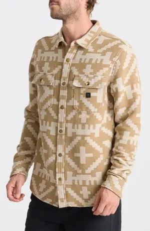 ROARK Nordsman Jacquard Flannel Snap-up Overshirt