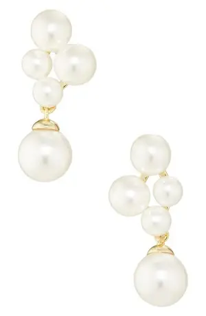 SHASHI Nuit Blanche Freshwater Pearl Drop Earrings