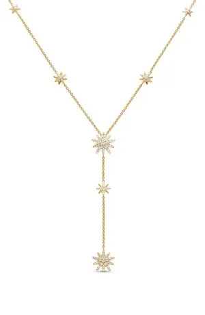 David Yurman Starburst Pavé Diamond Y-necklace - Gold