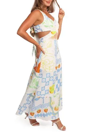 PETAL & PUP Janina Printed Maxi Dress