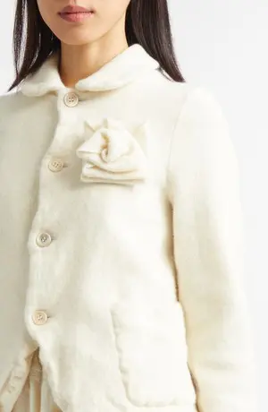Comme Des Garçons Wool Blend Felt Jacket