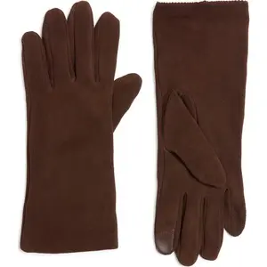 Nordstrom Suede Touchscreen Gloves - Rich Coffee