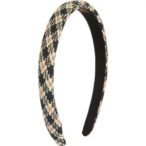 Tasha Plaid Headband - Black Multi