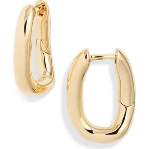 Nordstrom Oval Link Hoop Earrings - 14k Gold Plated