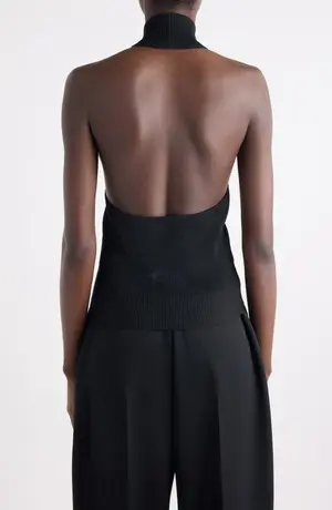 Givenchy High Neck Open Back Top