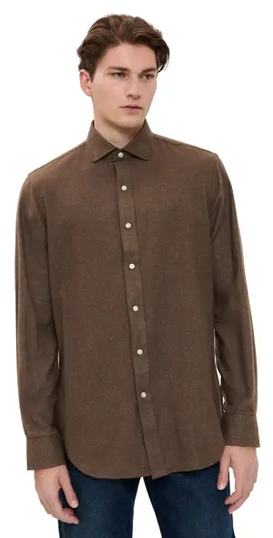 Men's Brown Long Sleeve Shirts