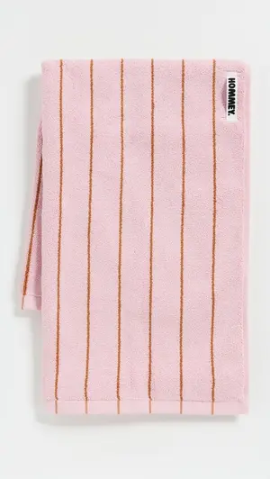 HOMMEY Striped French Terry Bath Mat