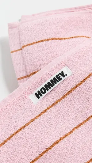 HOMMEY Striped French Terry Bath Mat