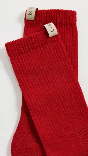 Comme Si The Merino Tube Socks - Ruby Red