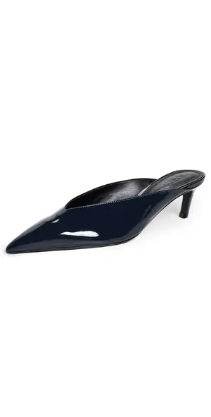 Schutz Loren Mid Mules - Oxford Blue