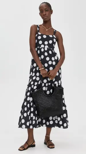 Playa Lucila Polka-dot Maxi Dress