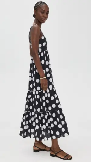 Playa Lucila Polka-dot Maxi Dress