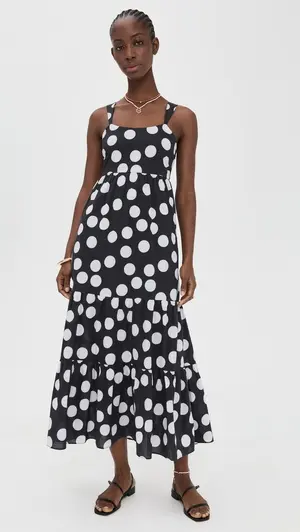 Playa Lucila Polka-dot Maxi Dress