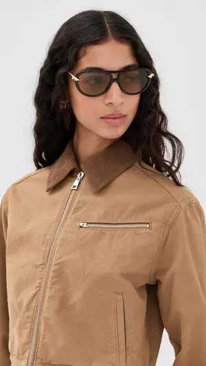 Bottega Veneta Bv1418s Aviator Sunglasses