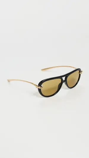 Bottega Veneta Bv1418s Aviator Sunglasses