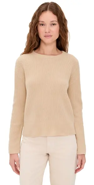 LE BOP Noelle Ribbed Wool Sweater - Macaroon