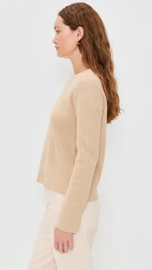 LE BOP Noelle Ribbed Wool Sweater - Macaroon