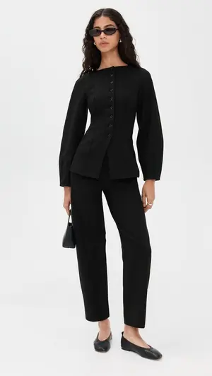 ALIGNE Markus Ponte Barrel Leg Trousers