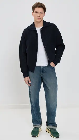 ALEX MILL Casey Merino Wool Cardigan Jacket