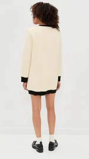 LE BOP Button Detailed Sweater Dress - Ivory