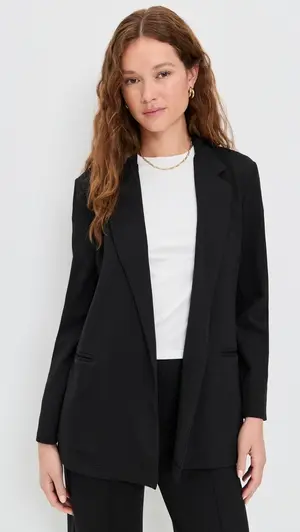 RIPLEY RADER Ponte Knit Oversized Blazer - Black
