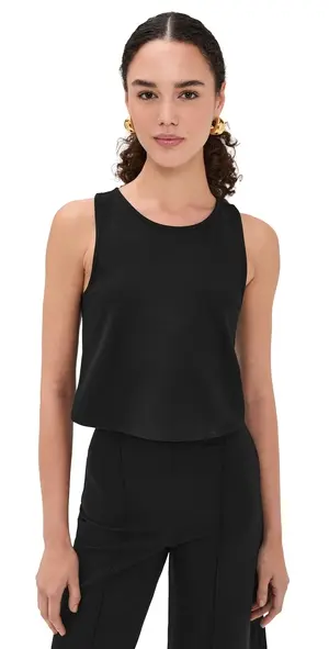RIPLEY RADER Ponte Knit Racerback Tank Top