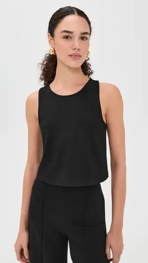 RIPLEY RADER Ponte Knit Racerback Tank Top