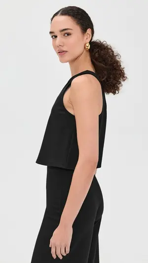 RIPLEY RADER Ponte Knit Racerback Tank Top