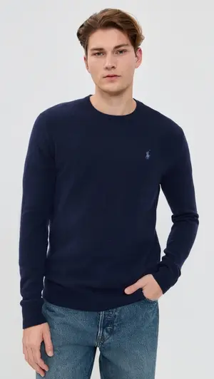 Polo Ralph Lauren Merino Wool Crew Neck Sweater - Hunter Navy