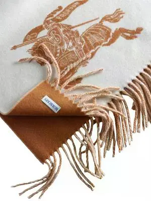 Burberry Equestrian Fringed Scarf