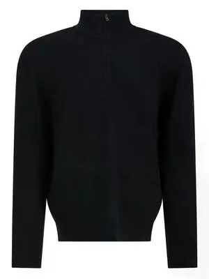 Vince High-neck Zip Sweater - Black