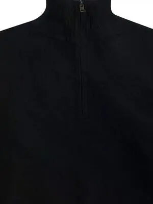 Vince High-neck Zip Sweater - Black