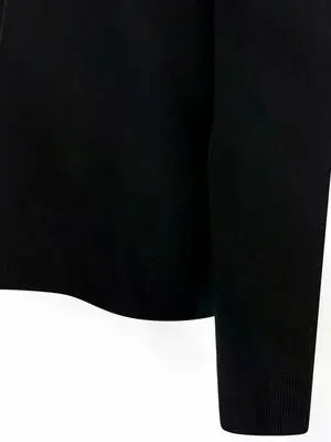 Vince High-neck Zip Sweater - Black