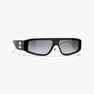 Chanel Shield Sunglasses - Black & White