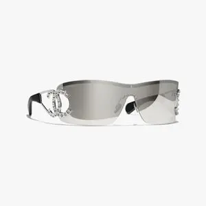 Chanel Shield Sunglasses - Silver